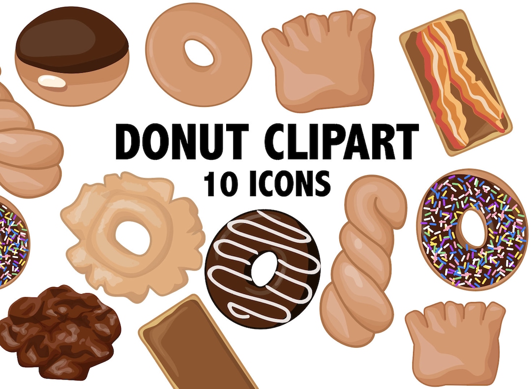 DONUT CLIPART Bakery Baker Doughnut Shop Donuts Chocolate Maple ...