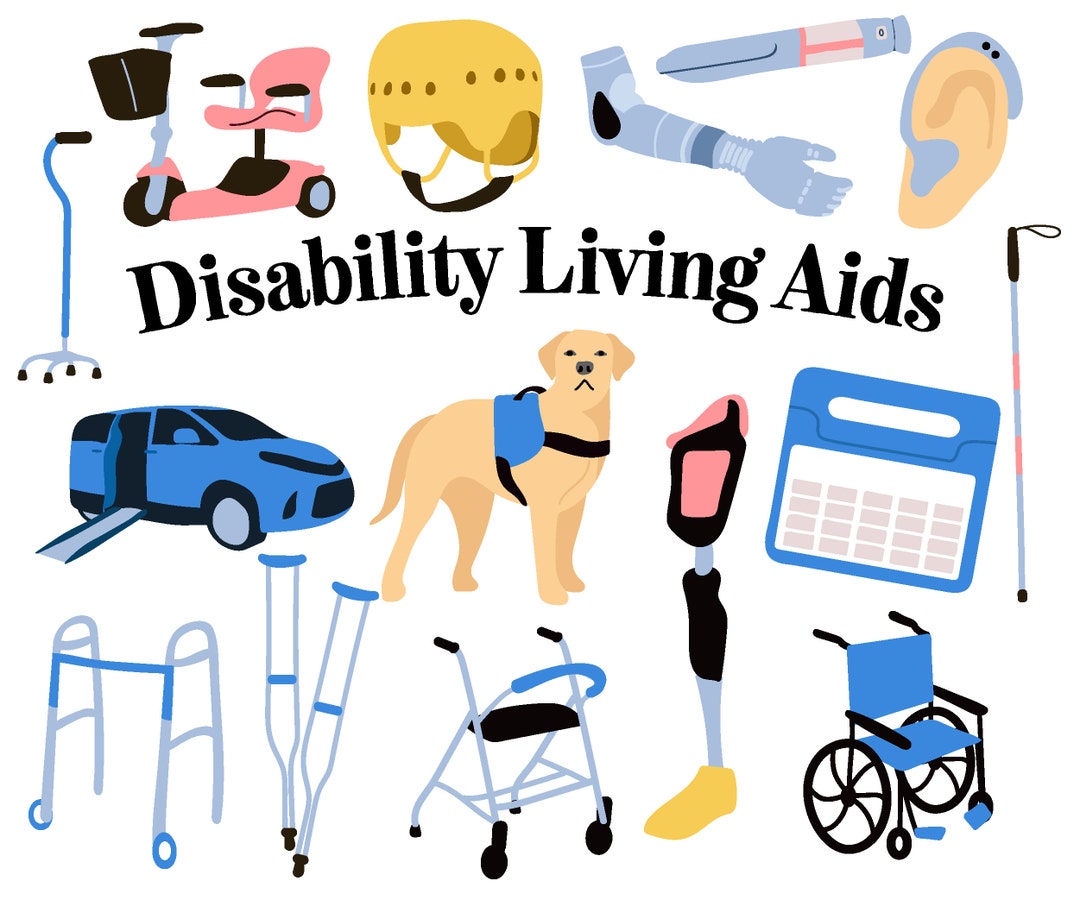 Disability Living Aids Digital Clipart Handicapped Icons Disabled ...