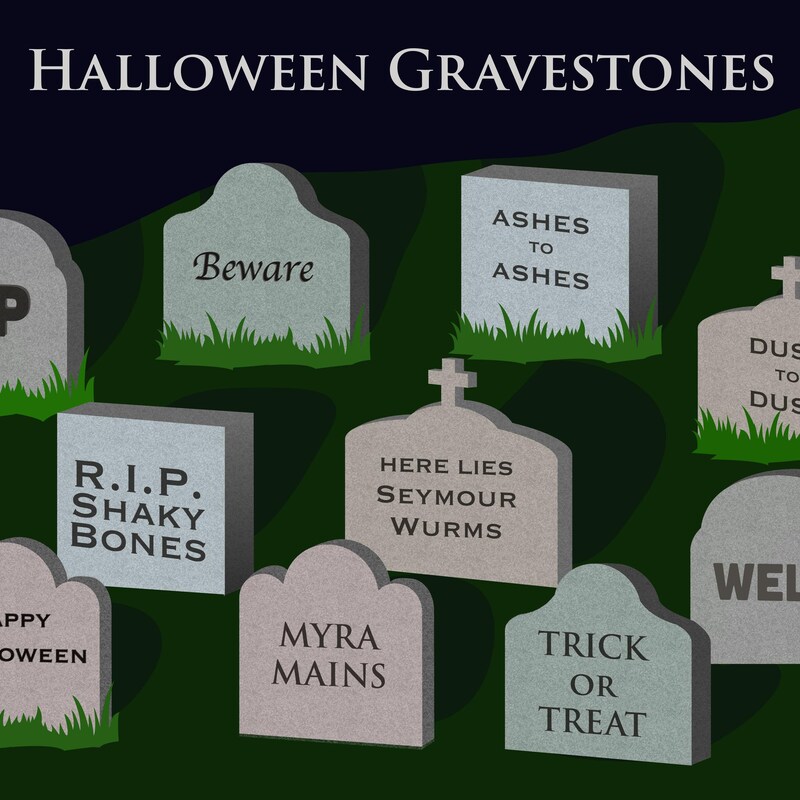 Halloween Gravestone - Etsy