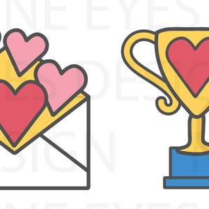 VALENTINE CLIPART Design Collection Printable Love Anniversary and ...