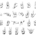 ASL Alphabet Hand Icons: American Sign Language Digital Download (JPEG ...
