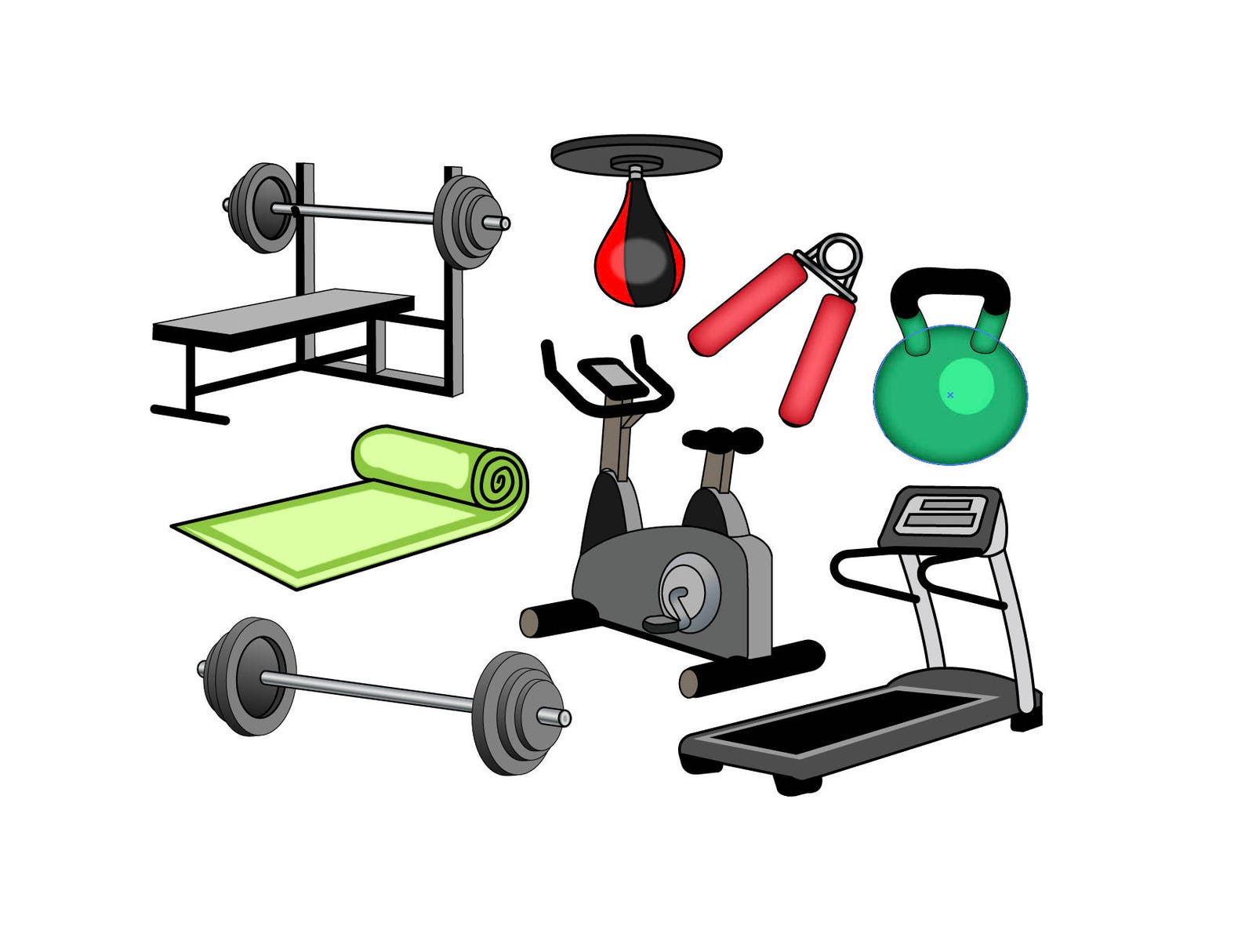 WORKOUT CLIPART Gym and Exercise Icons Fitness and Health Clip Art - Etsy