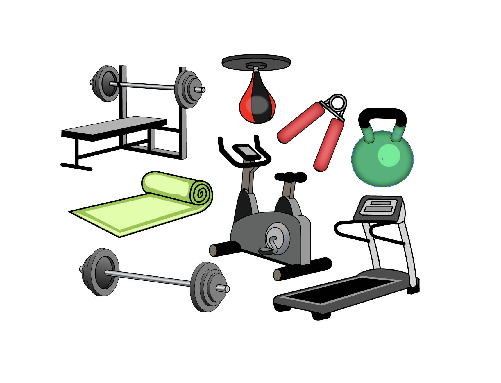 WORKOUT CLIPART Gym and Exercise Icons Fitness and Health | Etsy