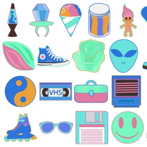 1990'S CLIPART Retro Neon Colors 90s Toys Fashion 90's Media Clip Art ...