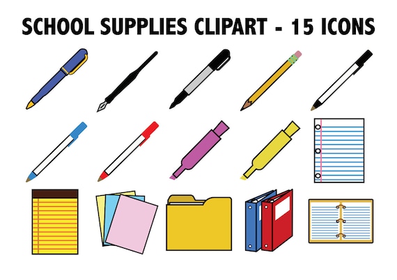 Melonheadz School Supplies Clipart