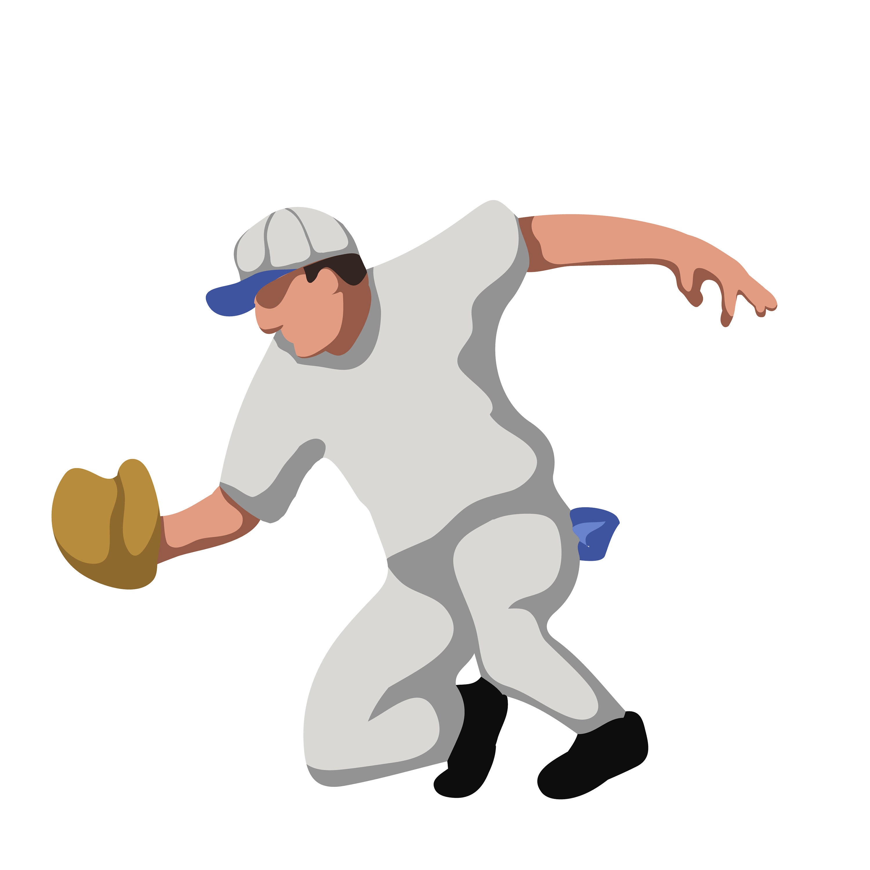 BASEBALL CLIPART Sports Icons Pitcher Batter Uniform - Etsy