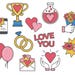 VALENTINE CLIPART Design Collection Printable Love - Etsy