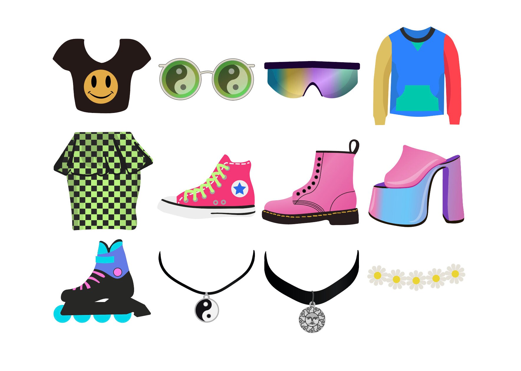 90'S TEEN FASHION CLIPART Retro 90's Icons Printable - Etsy Australia