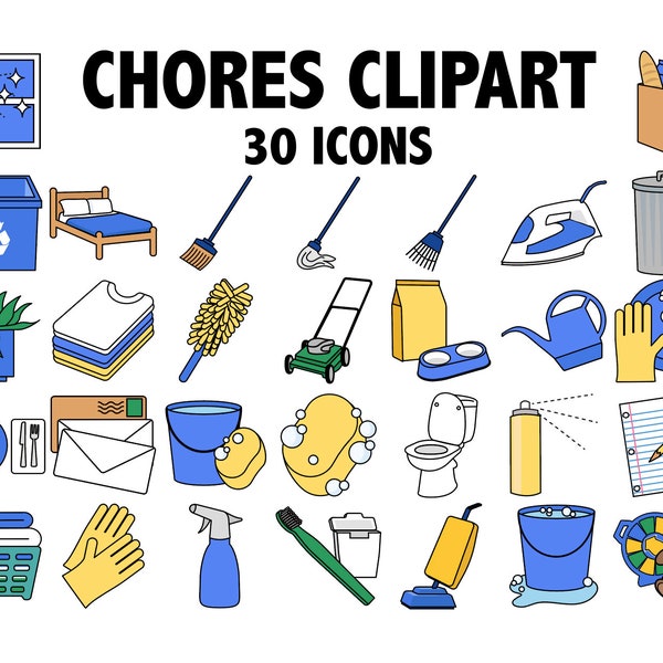 Laundry Chore Clipart - Etsy