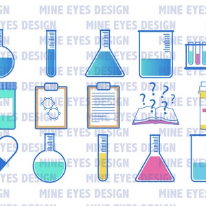 SCIENCE LAB CLIPART Beakers Test Tubes Laboratory Clip Art Icons ...