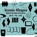 50s ATOMIC SHAPES Retro Googie Sign Shape 1950s Clipart Mid Century ...
