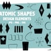 50s ATOMIC SHAPES Retro Googie Sign Shape 1950s Clipart Mid Century ...