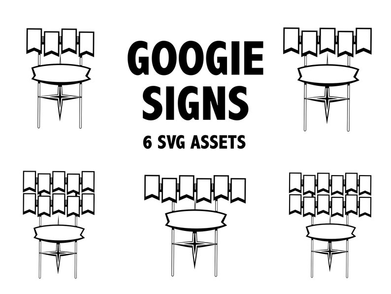 Googie Sign Clipart SVG Mid Century Modern Design Icons 1950s - Etsy