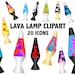 LAVA LAMP CLIPART Hippie Retro 90s Clipart Icons - Etsy