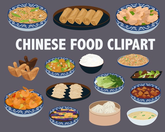 CHINESE FOOD CLIPART Restaurant Food Clip Art Bao - Etsy