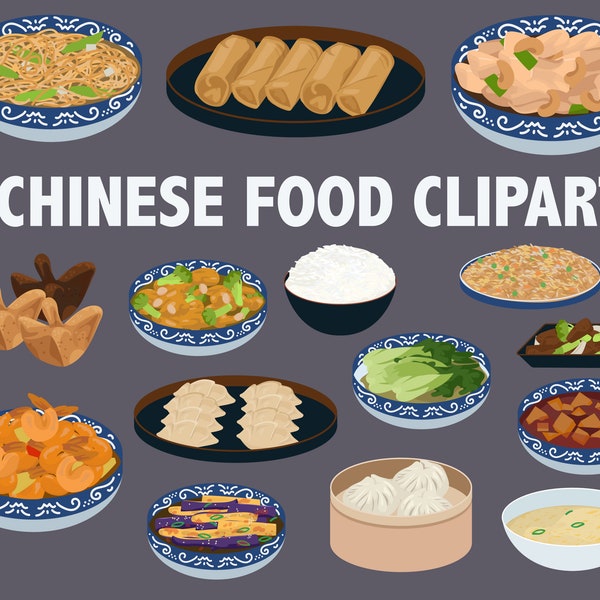 Kawaii Chinese Food Clipart Chinese Clipart Instant Etsy | My XXX Hot Girl