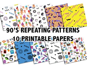 80's and 90's Games Digital Paper Scrapbook - Etsy