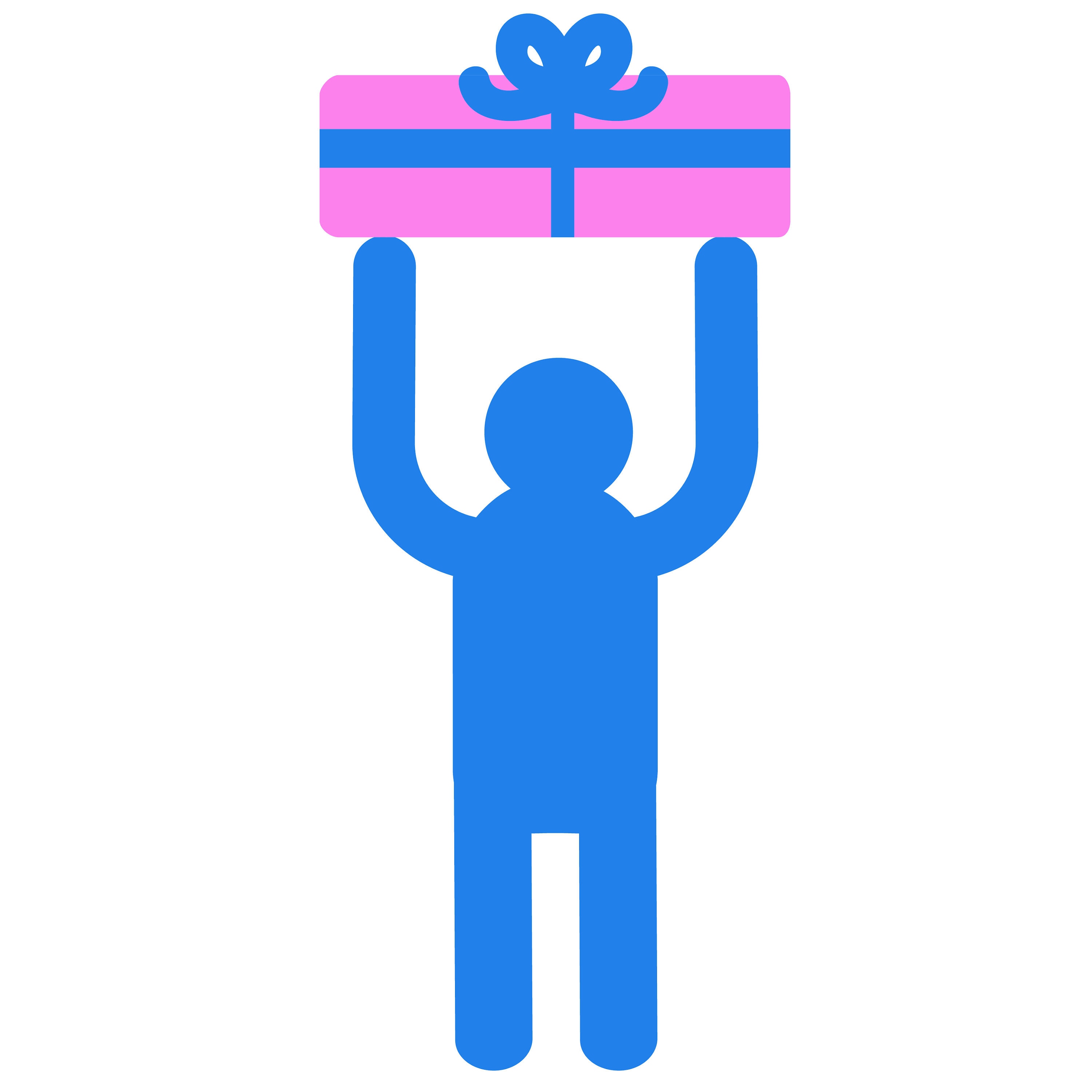 PRESENT CLIPART blue and pink gift giving icons Retro neon | Etsy