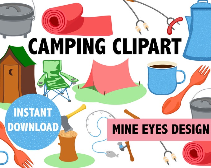 Camping Clipart Doodle Boys Camping Backpacking Hiking Campfire ...