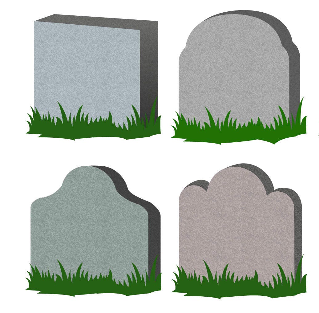 LÁPIDA CLIPART Cementerio tumba clip art Espeluznante lápida - Etsy México