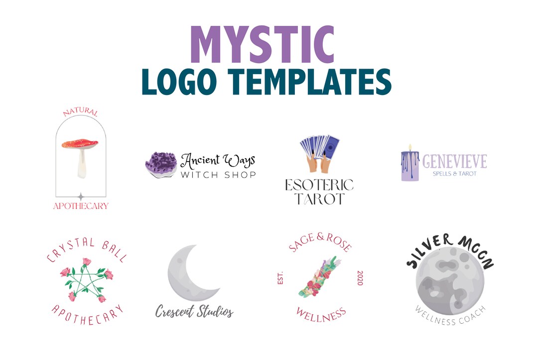 Mystic Logo Templates Digital Customizable Canva Templates Mystical ...
