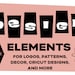 50s ATOMIC SHAPES Retro Googie Sign Shape 1950s Clipart Mid - Etsy