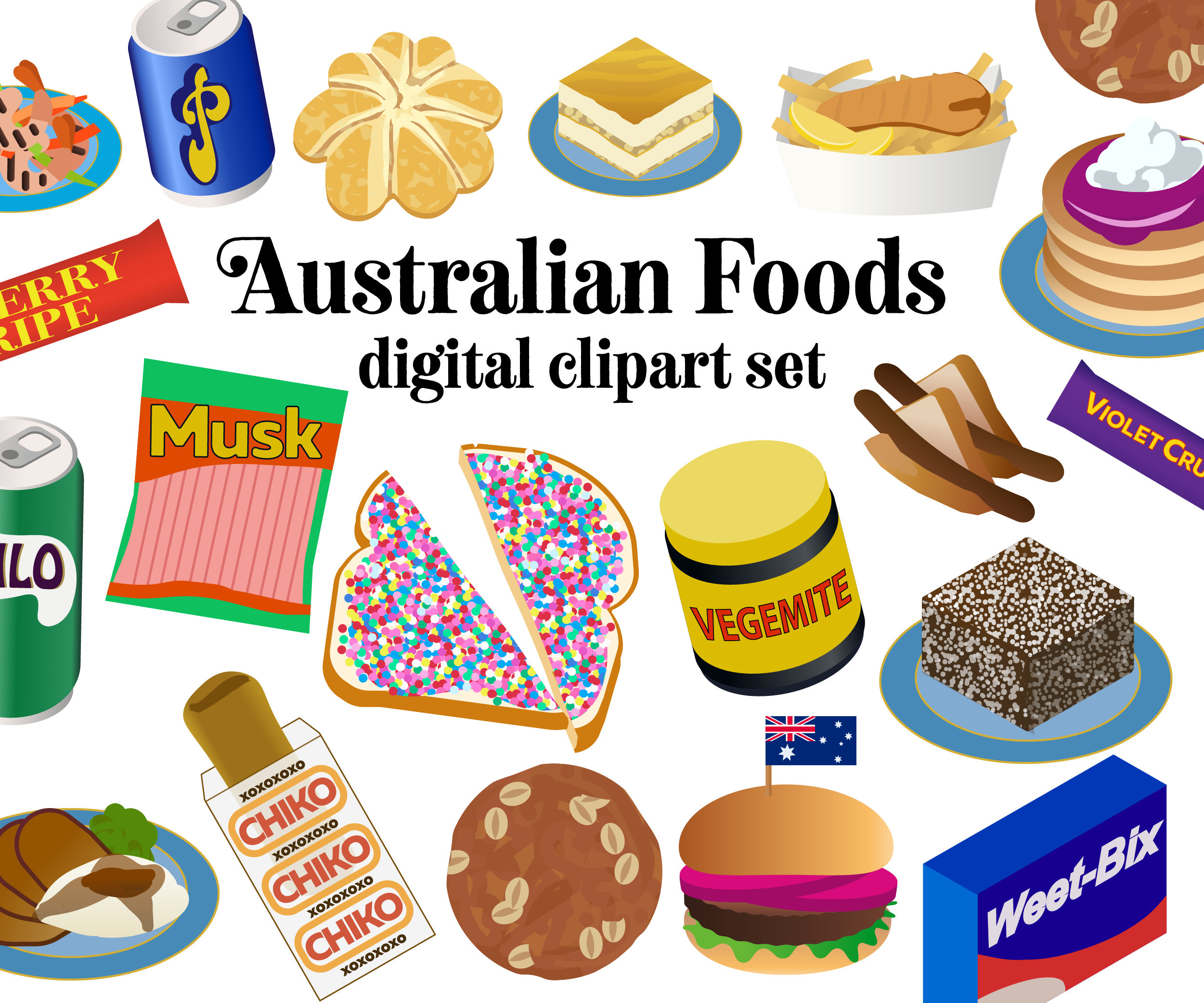 Australia Outline Clipart Food