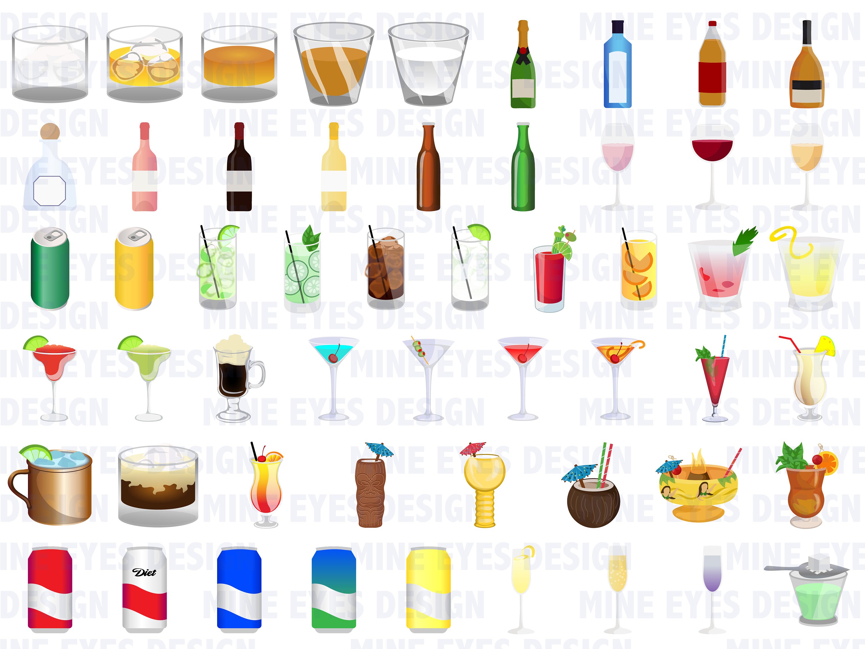 BEVERAGE MEGA BUNDLE Beer Wine Alcohol and Cocktail | Etsy