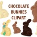 CHOCOLATE BUNNY CLIPART Easter Clip Art Printable Easter Rabbit Candy ...