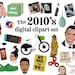 2010s Digital Clipart Set Retro 2010 Decade Icons - Etsy