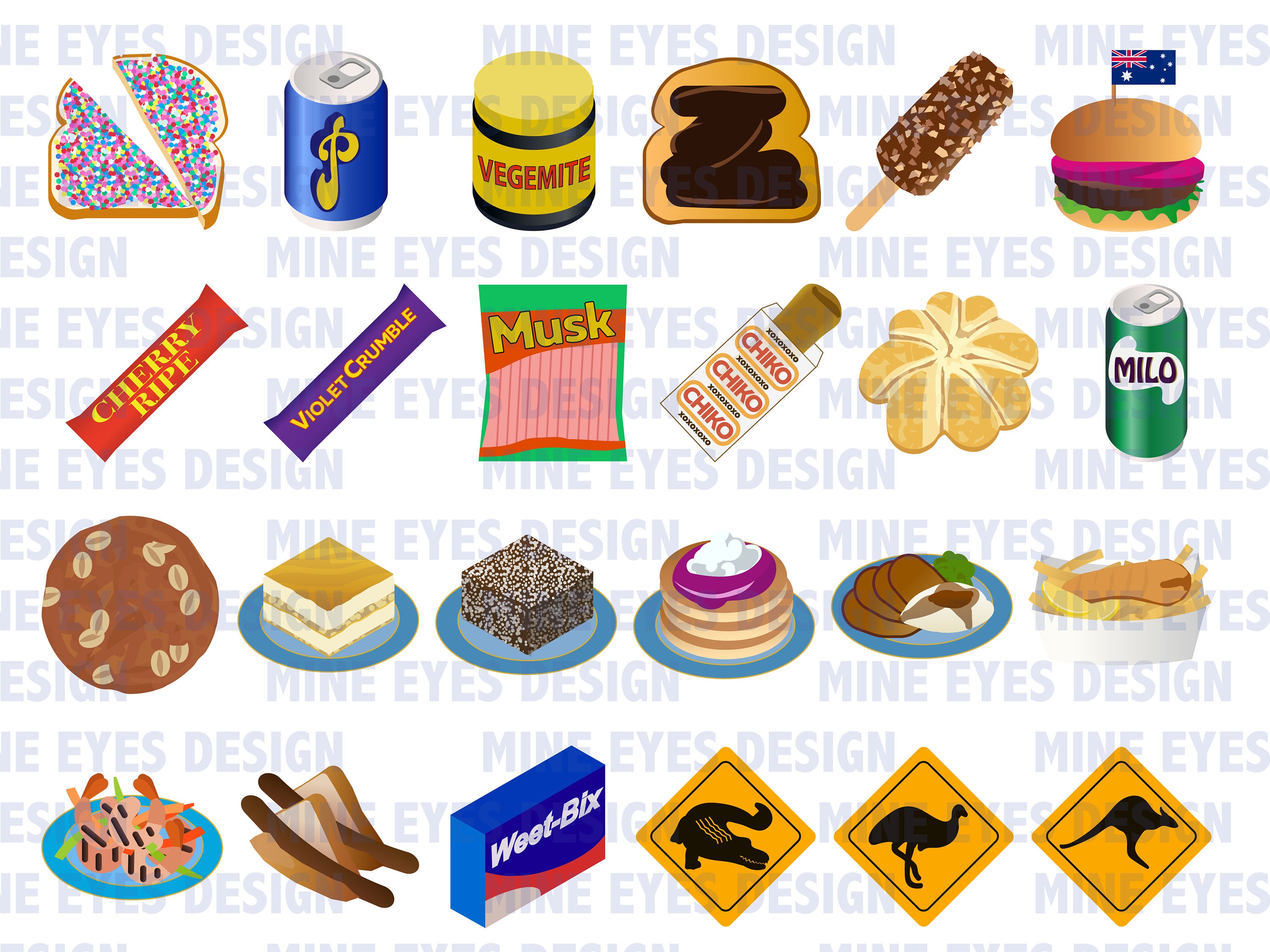 Australia Outline Clipart Food
