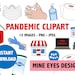 PANDEMIC CLIPART Supplies Care and Quarantine Illustrations HOSPITAL ...
