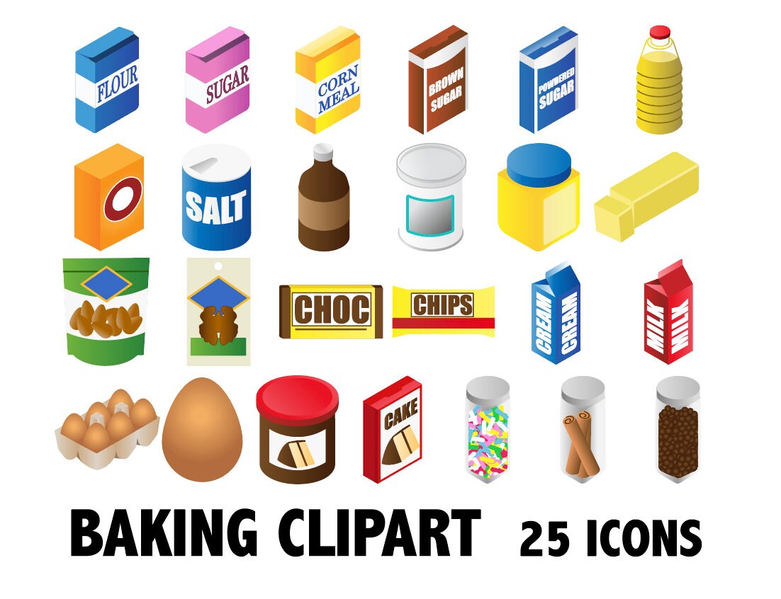 BAKING CLIPART kitchen and cooking clip art bakery icons | Etsy