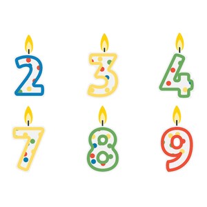 BIRTHDAY CANDLE CLIPART - Number Candle Images - Kids Birthday Party ...
