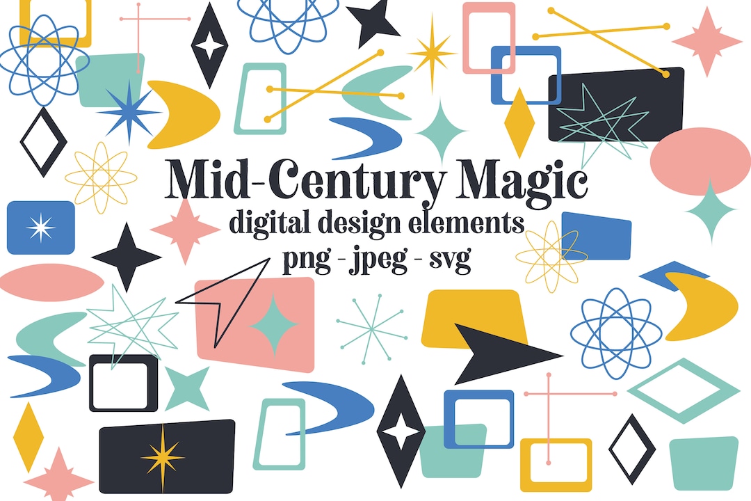 Mid Century Magic Design Elements Retro Googie Sign Shapes 1950s ...