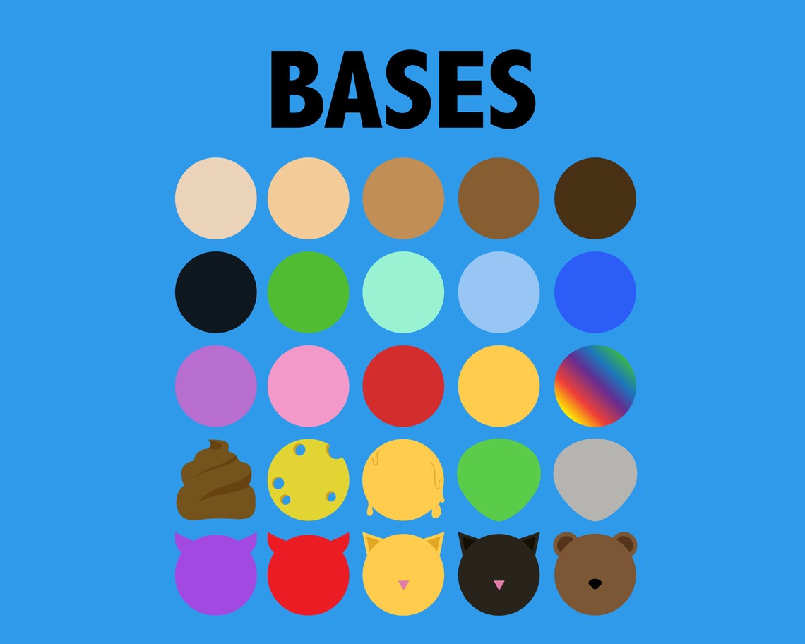 Build Your Own EMOJI Design Kit Custom Emojis Emoji Builder - Etsy