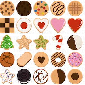 Cookie Party Clipart Set Baker Bakery Pastry Clip Art Shortbread ...