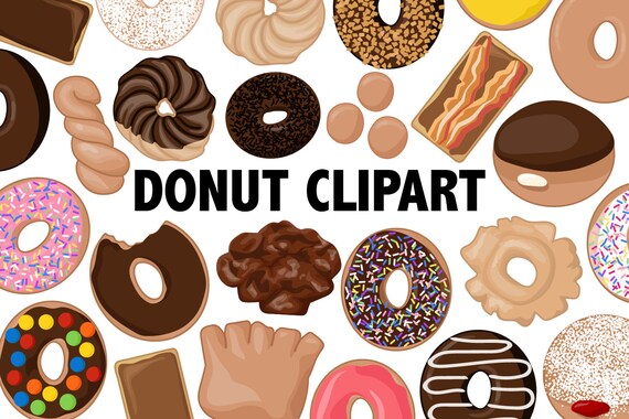 DONUT CLIPART Bakery Icons Printable Doughnut Clip Art Icons | Etsy Canada