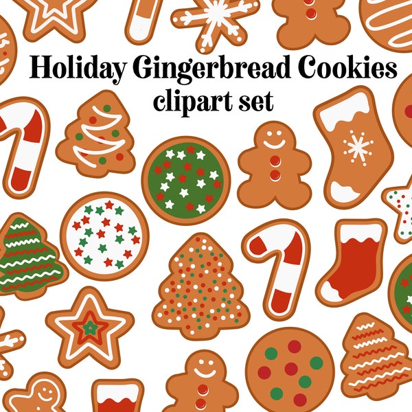 Christmas Cookies Clip Art - Etsy