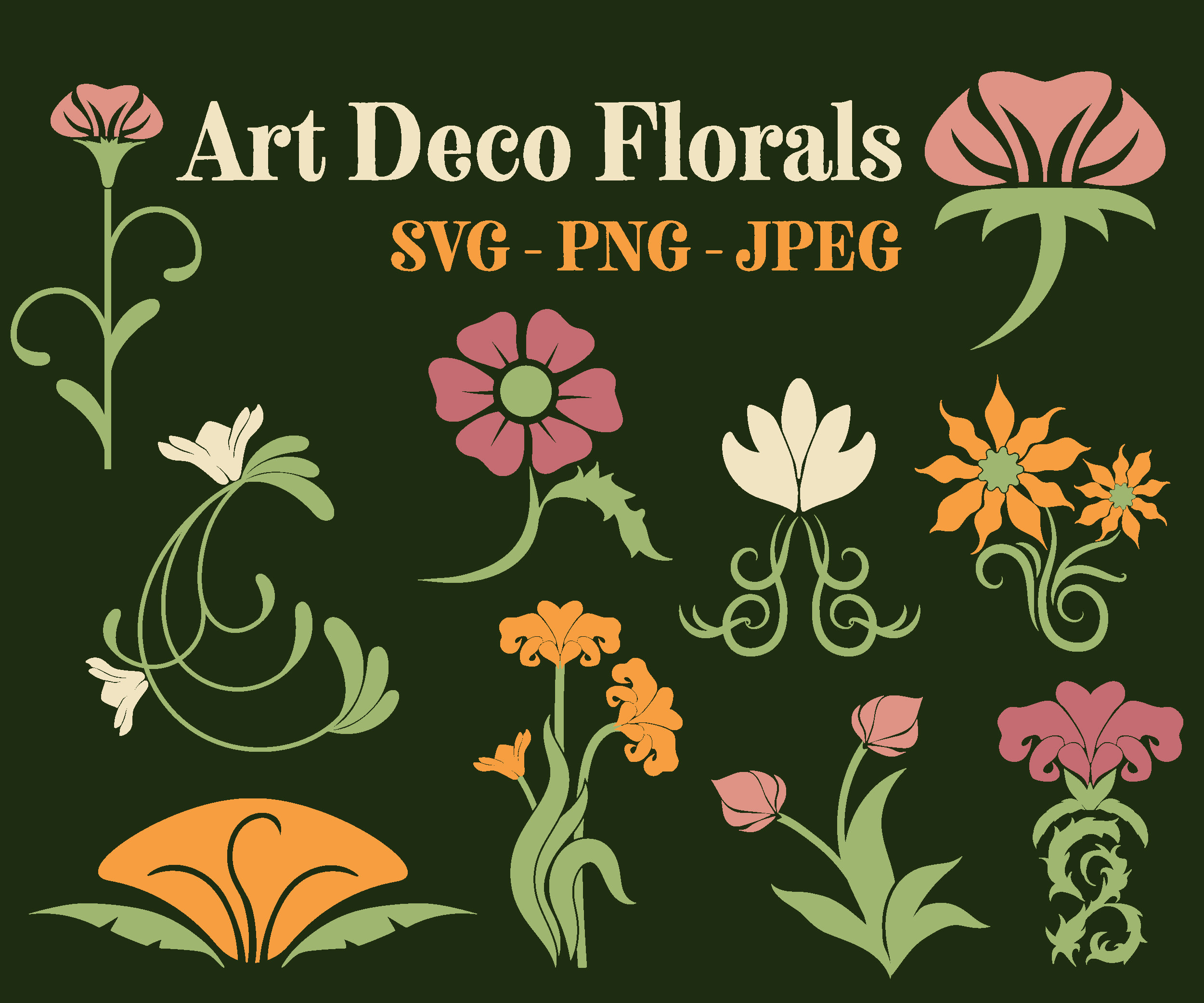 Art Deco Flower Design
