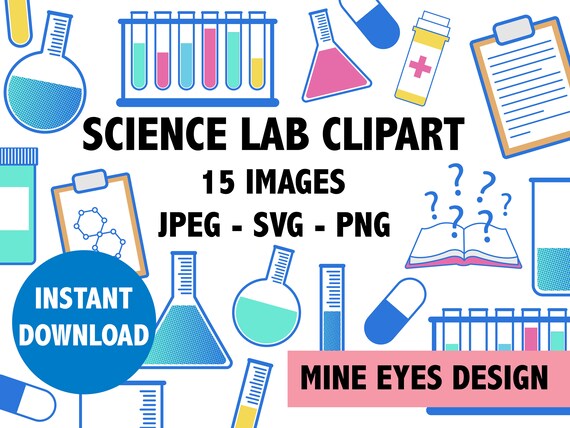SCIENCE LAB CLIPART Beakers Test Tubes Laboratory Clip Art | Etsy