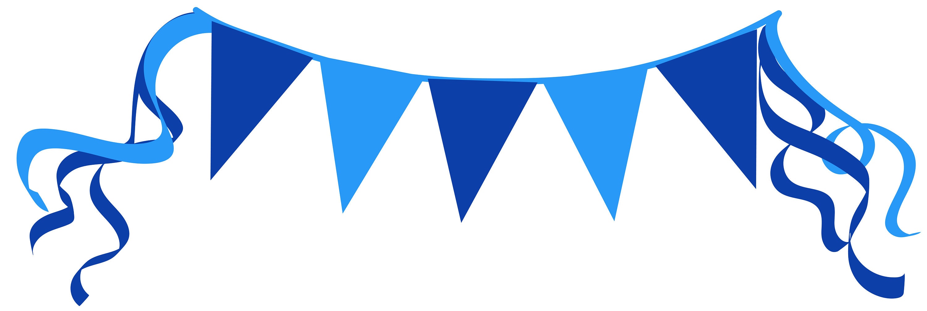 Blue Pennant Clipart