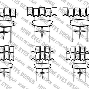 Googie Sign Clipart SVG Mid Century Modern Design Icons 1950s Digital ...