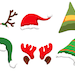 CHRISTMAS HAT CLIPART Holiday Xmas Icons Santa Claus Costume Printable ...