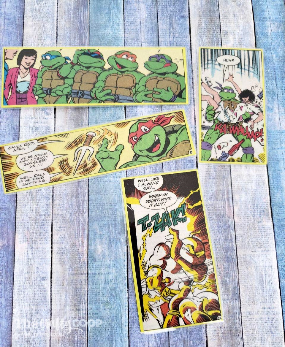 Teenage Mutant Ninja Turtles Upcycled Comic Bookmarks - Etsy