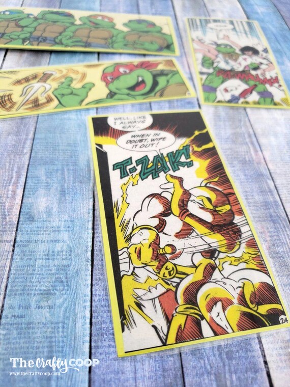 Teenage Mutant Ninja Turtles Upcycled Comic Bookmarks - Etsy