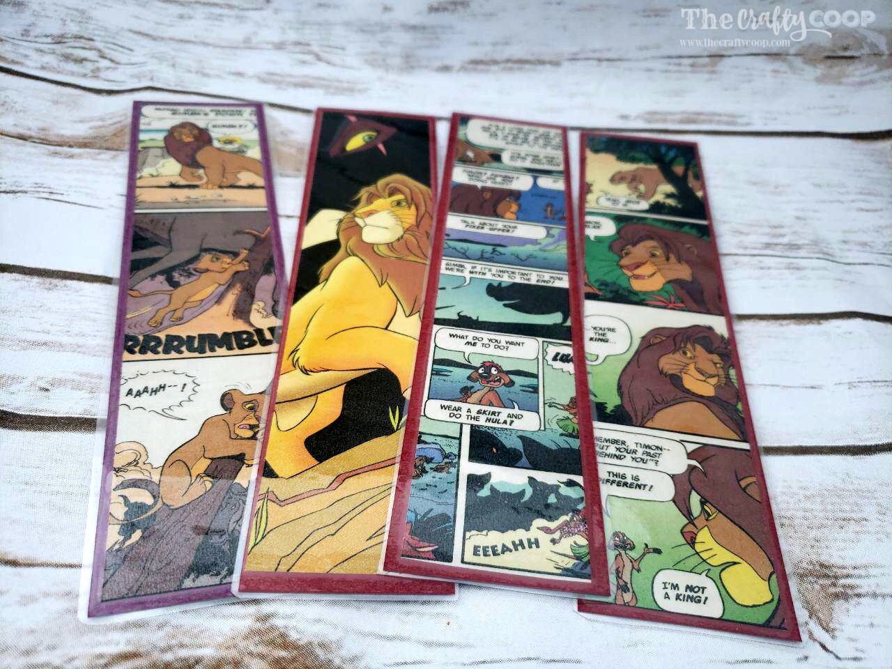 Lion King Upcycled Comic Bookmarks Simba Pumbaa Timone - Etsy