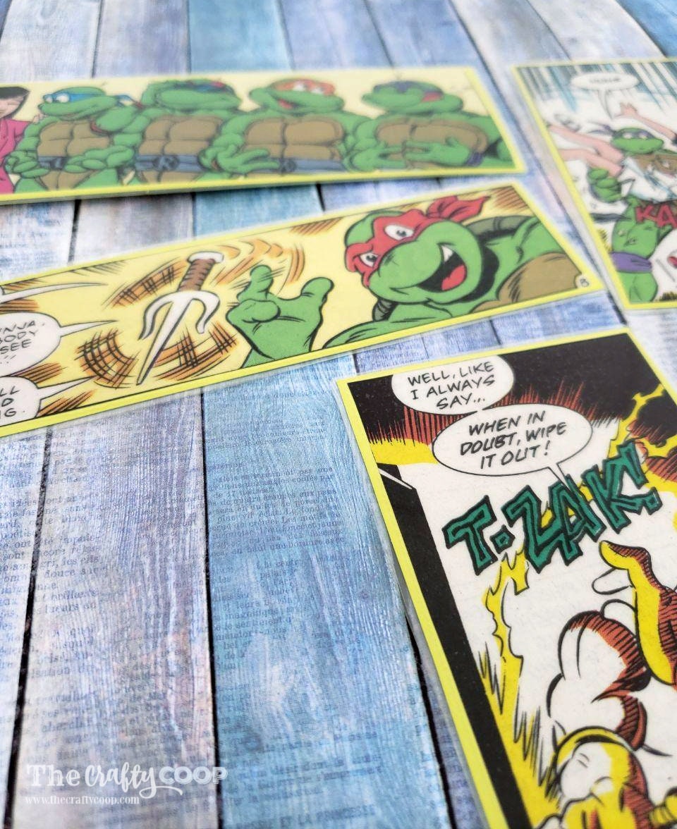 Teenage Mutant Ninja Turtles Upcycled Comic Bookmarks - Etsy