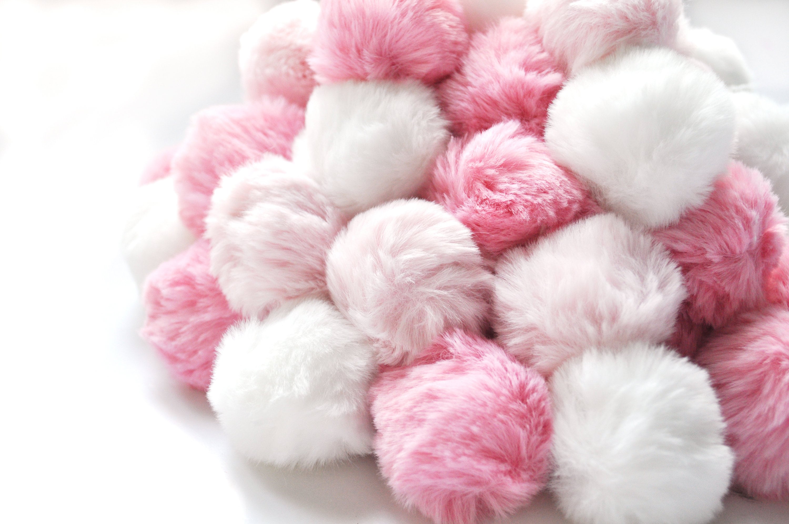 Cat Toy Puff Ball Bell Ball Bom Bom Ball Blue Pink - Etsy