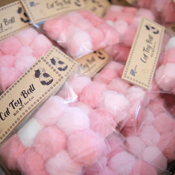Puff Ball Cat Toys - Etsy
